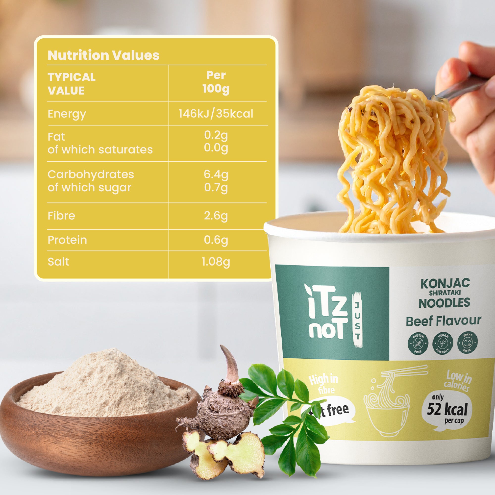 iTz noT Just Pot Noodle Konjac / Shirataki Beef Flavour – ItzNot